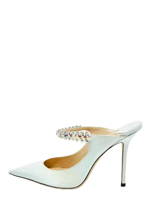 JIMMY CHOO Bing Embellished Mules - Blue