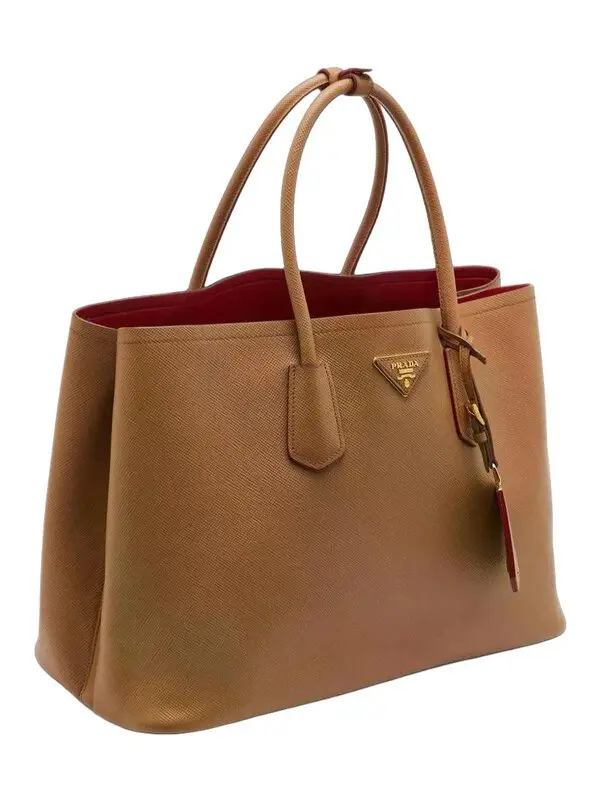 Prada Cuir Double Tote Bag - Brown
