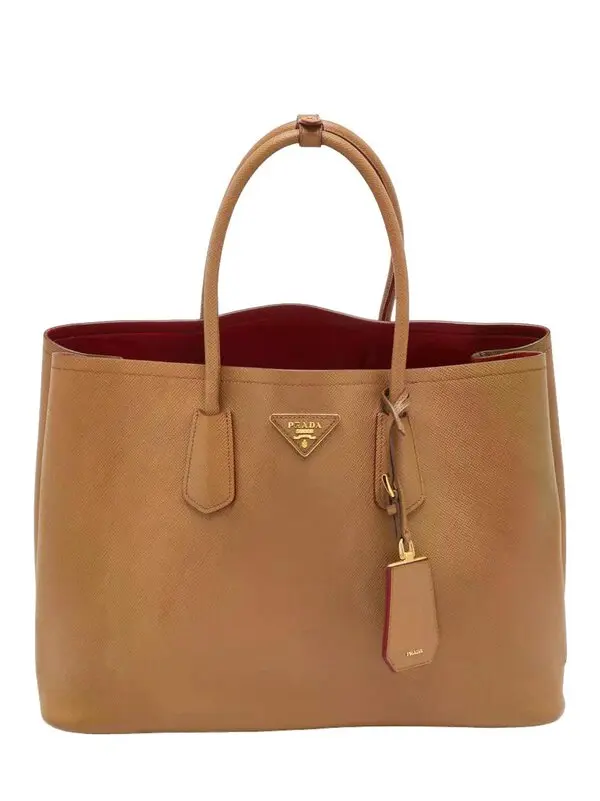Prada Cuir Double Tote Bag - Brown