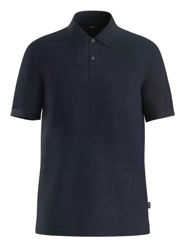 BOSS Floral Polo Shirt - Blue
