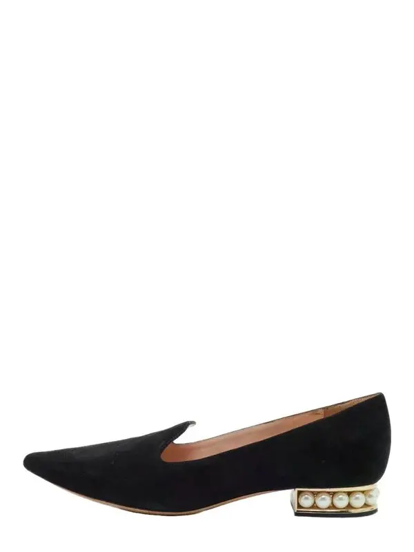 NICHOLAS KIRKWOOD Beya Pointed-toe Loafers With Faux-pearl Embellishment - Black
