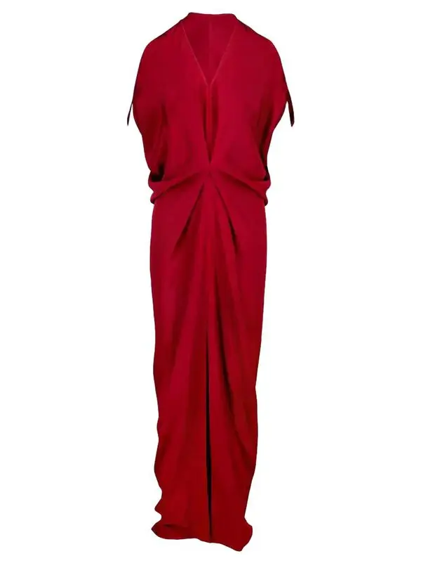 Zero + Maria Cornejo Draped V-neck Maxi Dress - Red