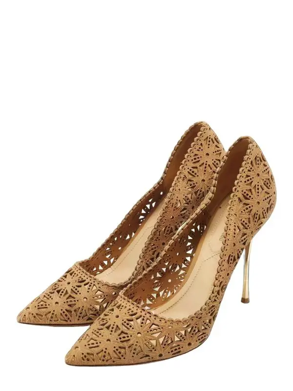 NICHOLAS KIRKWOOD Laser-cut Floral Stiletto Pumps - Neutrals