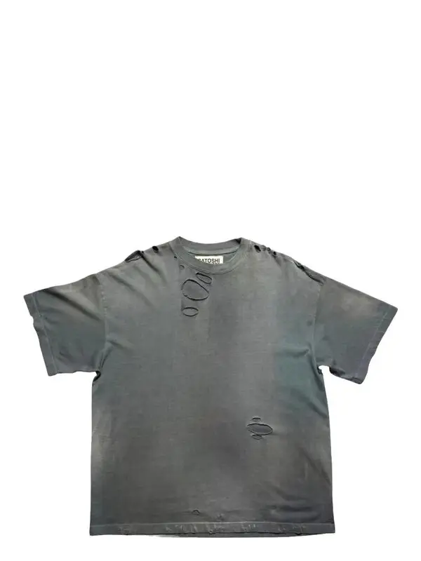 SATOSHI NAKAMOTO Wabi Sabi Distressed T-shirt - Grey