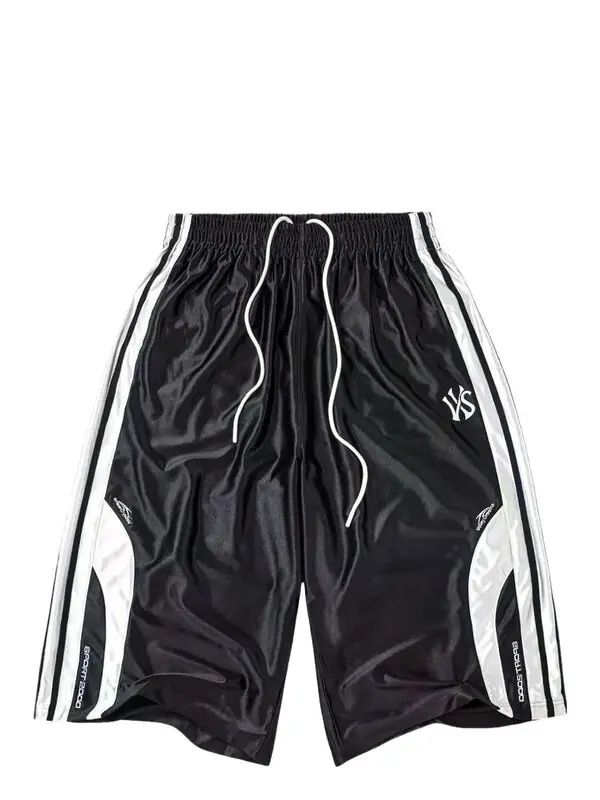 VALE FOREVER Dr Doom Side-stripe Shorts - Black