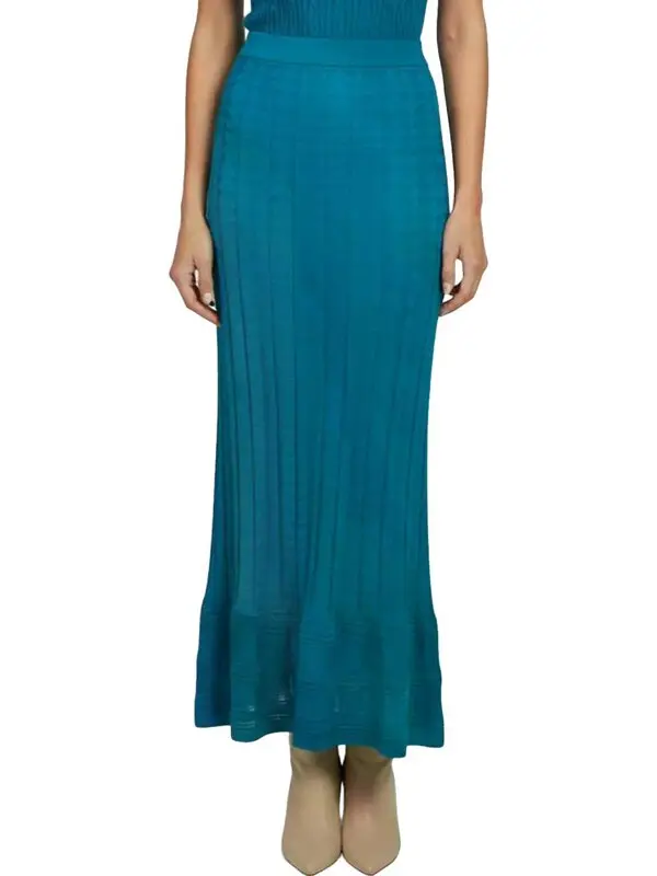 Missoni Pleated Maxi Skirt - Blue