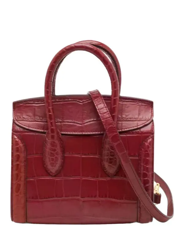 Alexander McQueen Heroine Croc-embossed Tote Bag - Red