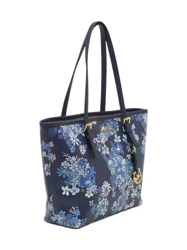 Michael Kors Jet Set Floral Print Shoulder Bag - Blue