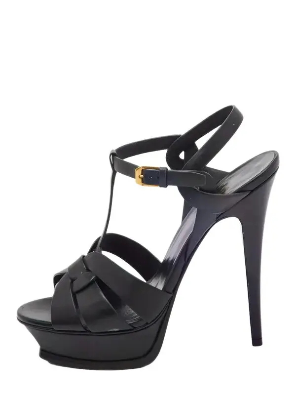 Saint Laurent Tribute Platform Sandals - Black
