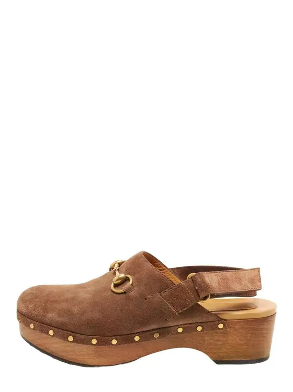 Gucci Amstel Horsebit Clogs - Brown