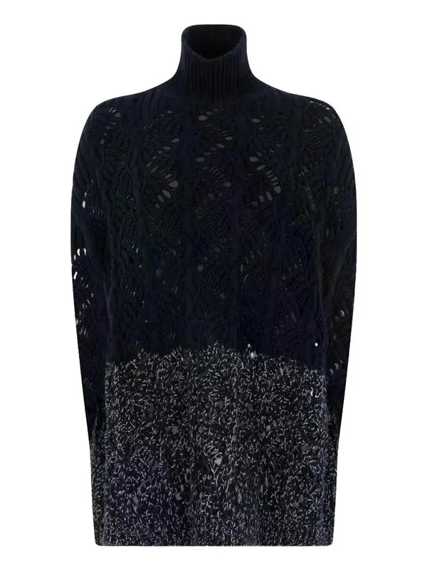 Fabiana Filippi Cable-knit High-neck Sweater - Blue