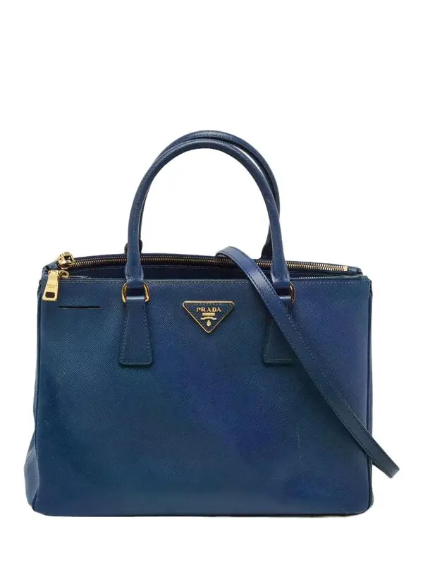 Prada Medium Galleria Double-zip Tote Bag - Blue