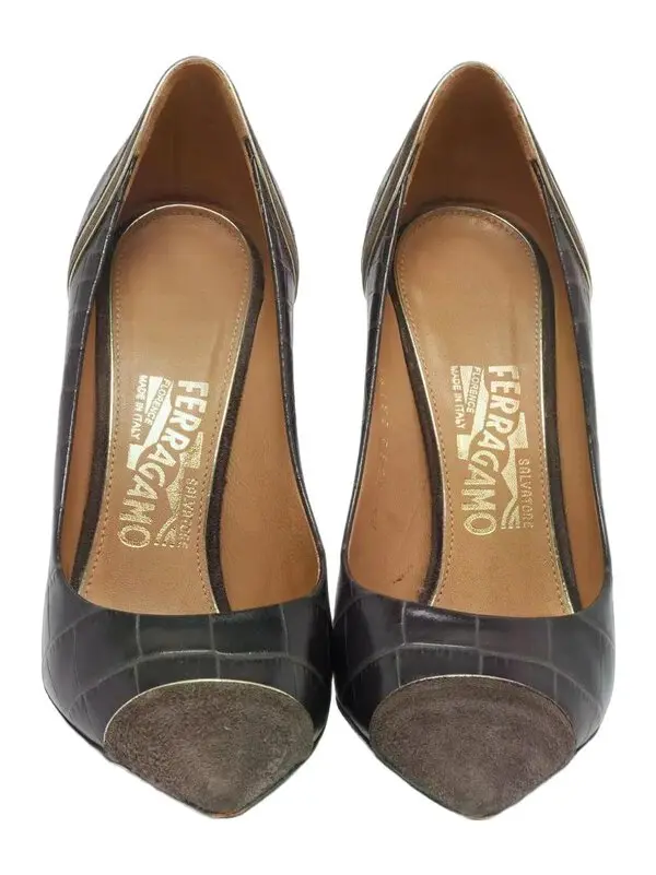 FERRAGAMO Susi Patch Pumps - Brown