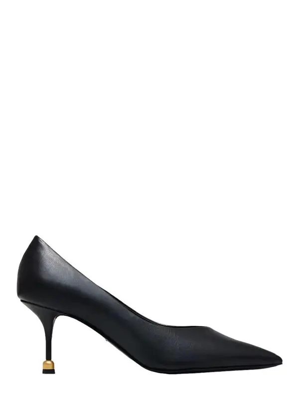 VANDA NOVAK Pola Pointed-toe Pumps With Gold-tone Hardware - Black
