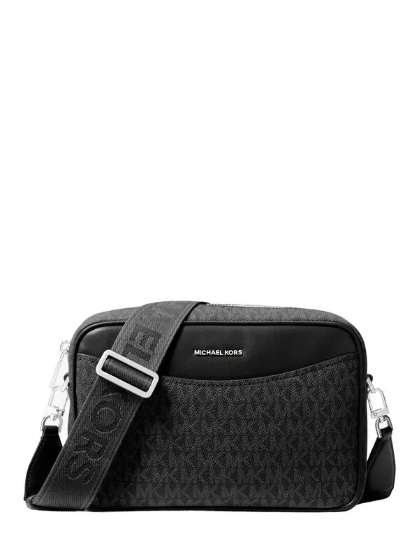 Michael Kors Bev Large Signature Logo Crossbody Bag - Black