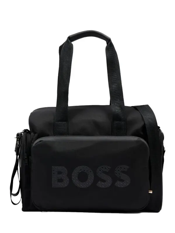 Hugo Boss Logo Print Changing Bag - Black