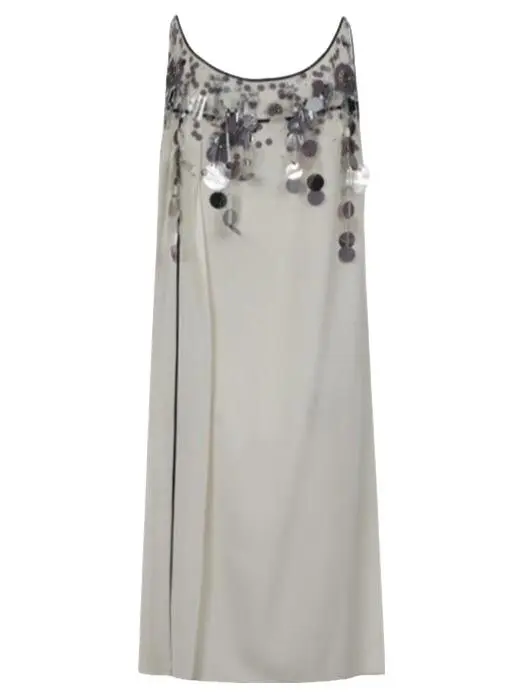 Prada Embellished Mini Dress - Gray