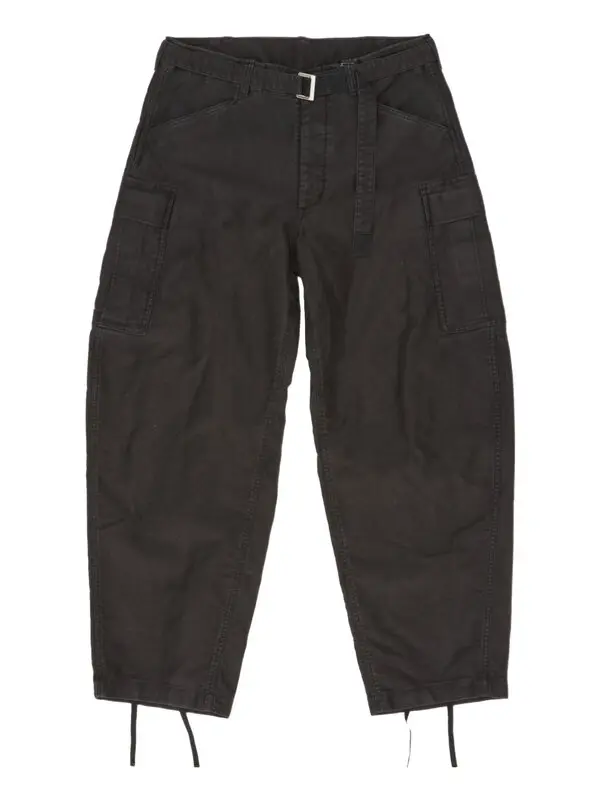 Sacai Sueded Cotton Cargo Pants - Black