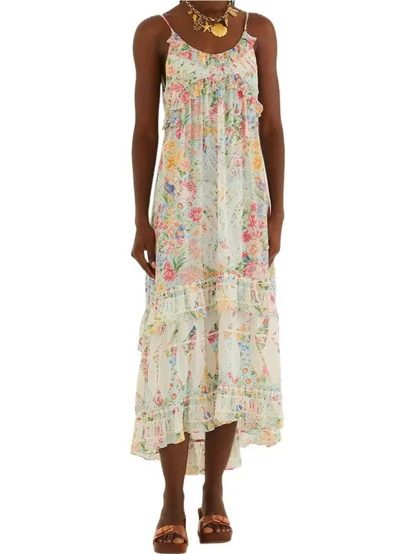 Farm Rio Rendeira Floral-print Maxi Dress - Multi-color