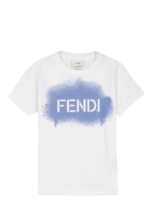 Fendi Spray Paint Graphic T-shirt - White