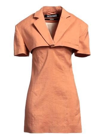 Jacquemus Fitted Dress With Lapel Collar And Zip Fastening - Pink