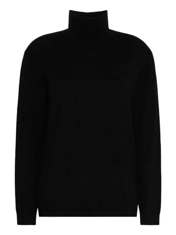 Max Mara Mock Neck Knitted Jumper - Black