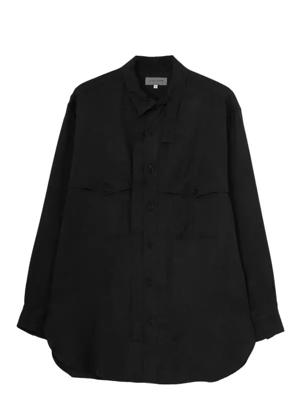 Yohji Yamamoto Pour Homme Curved Hem Shirt - Black