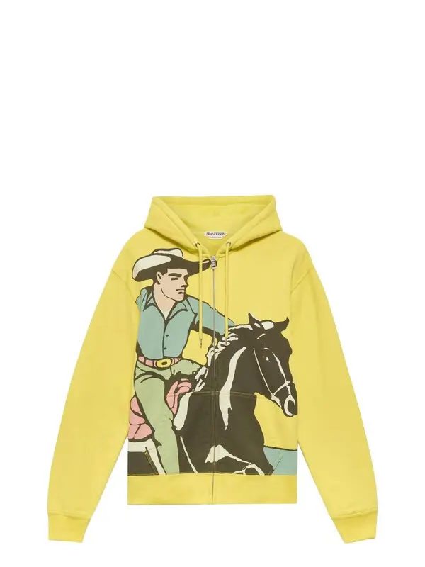 JW Anderson Cowboy Front Zip Hoodie - Multicolor