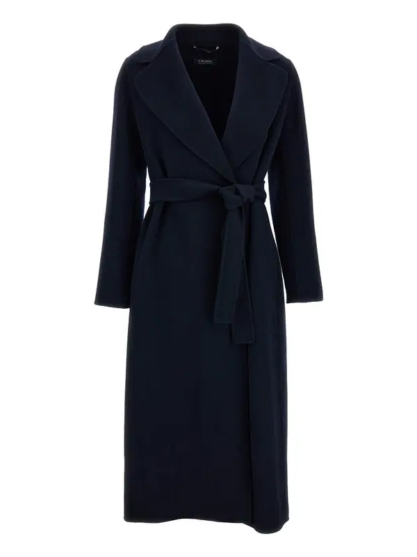 Max Mara Double Wool Drap Robe Coat - Multicolor