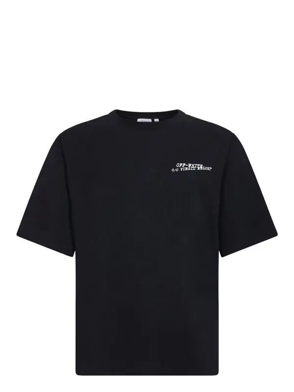 Off-White Black Cotton Jersey Type Arrow Skate T-shirt - Multicolor