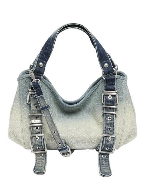 DIESEL® D-one Small Top-handle Bag In Crystal Solarised Denim - Blue
