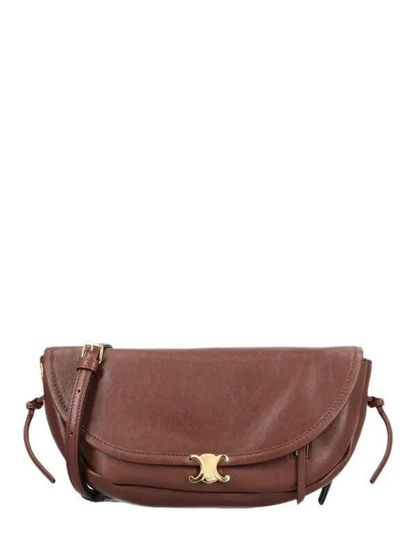 Celine Triomphe Halfmoon Small Leather Shoulder Bag - Multicolor