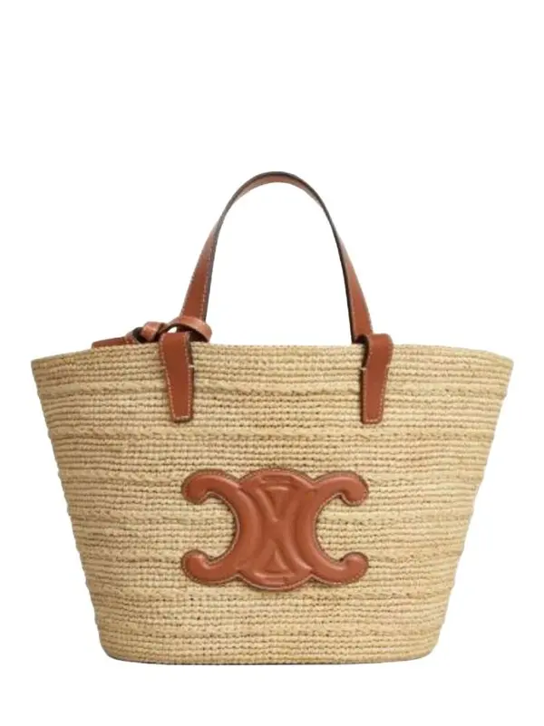 Celine Panier Teen Classic Raffia Tote - Multicolor