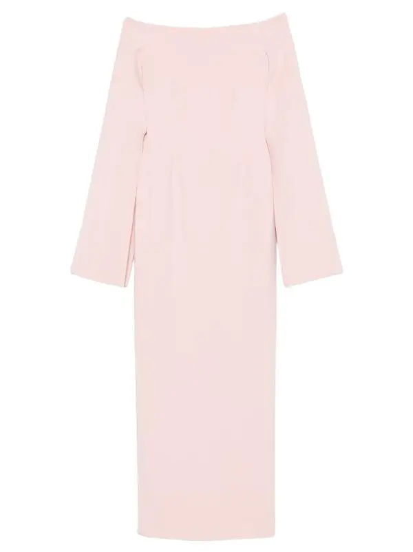 Solace London Marcella Maxi Dress With Cape Sleeves - Multicolor