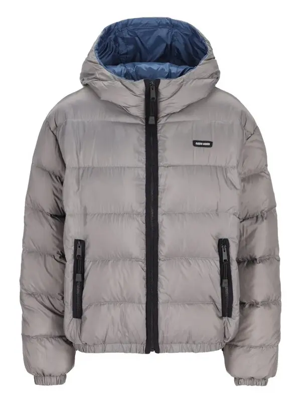 Miu Miu Hooded Padded Coat - Multicolor