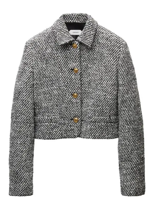 Versace Bouclé Wool Jacket - Multicolor