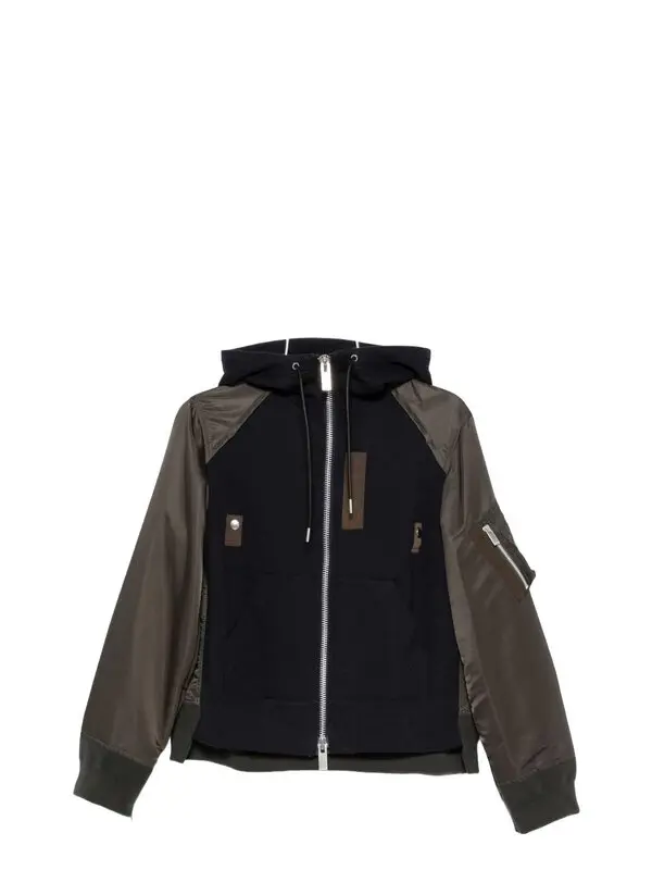 Sacai Paneled Zip-up Hoodie - Multicolor