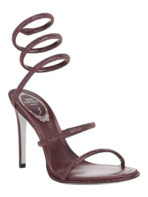 Rene Caovilla Embellished Stiletto Sandals - Fondant
