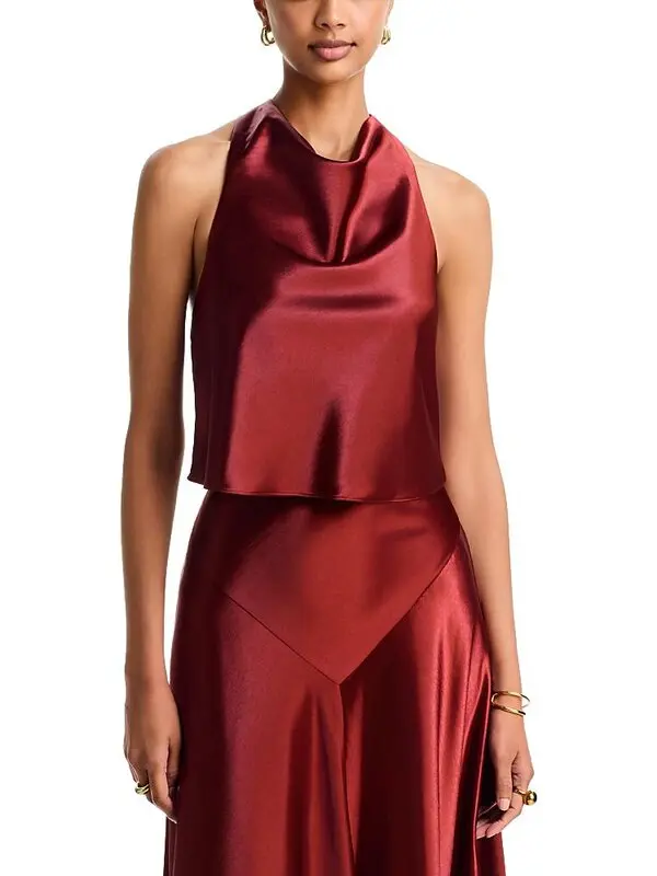 Bardot Toni Cowl Neck Top - Rust
