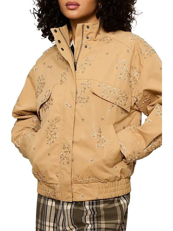 Sanctuary Embellished Cotton Surplus Jacket - Sparkle