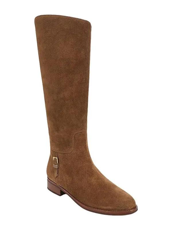 Veronica Beard Arabelle Knee-high Buckled Leather Boots - Chestnut