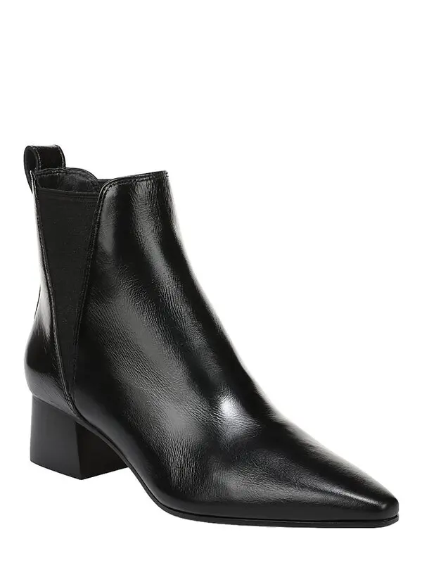 Veronica Beard Astra Leather Chelsea Boots - Black