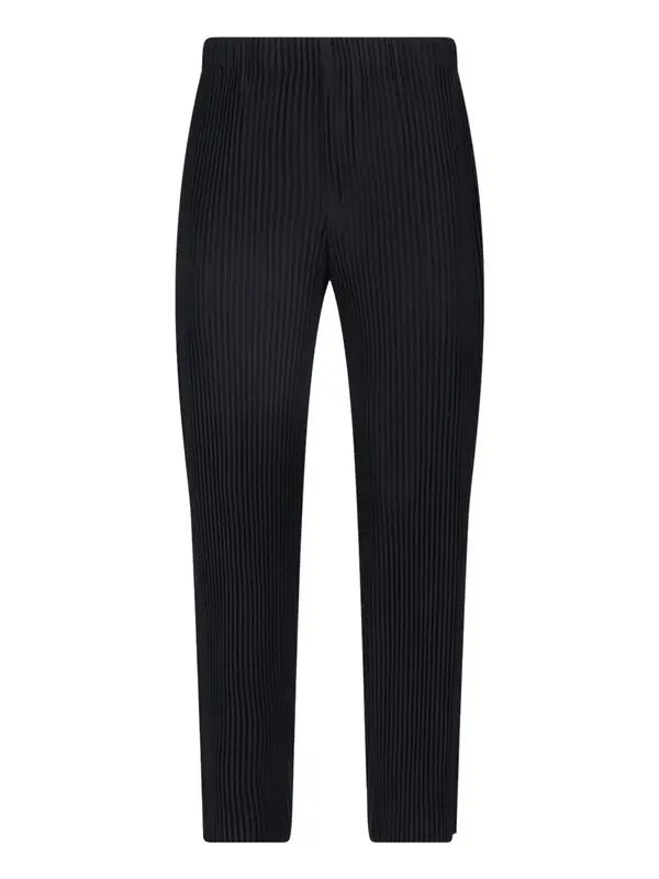 Issey Miyake Homme Plissé Pleated Polyester Trousers - Black