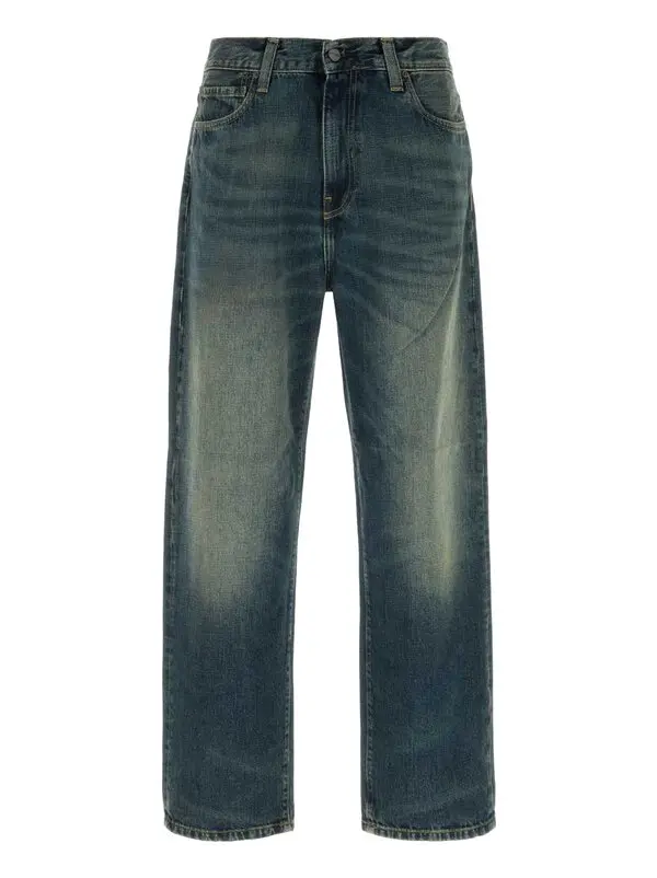 Carhartt Work In Progress Carpenter Style Straight Leg Jeans - Blue