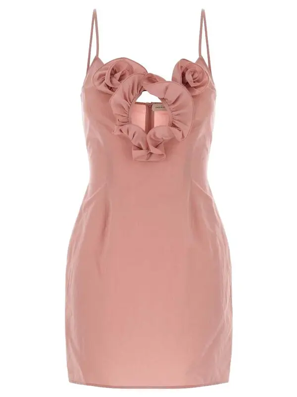 Magda Butrym Dress With Rose Embellishment - Pink