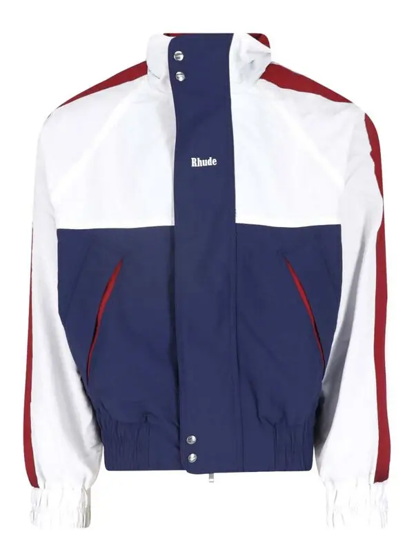 Rhude Colorblock Hooded Track Jacket - Multicolor