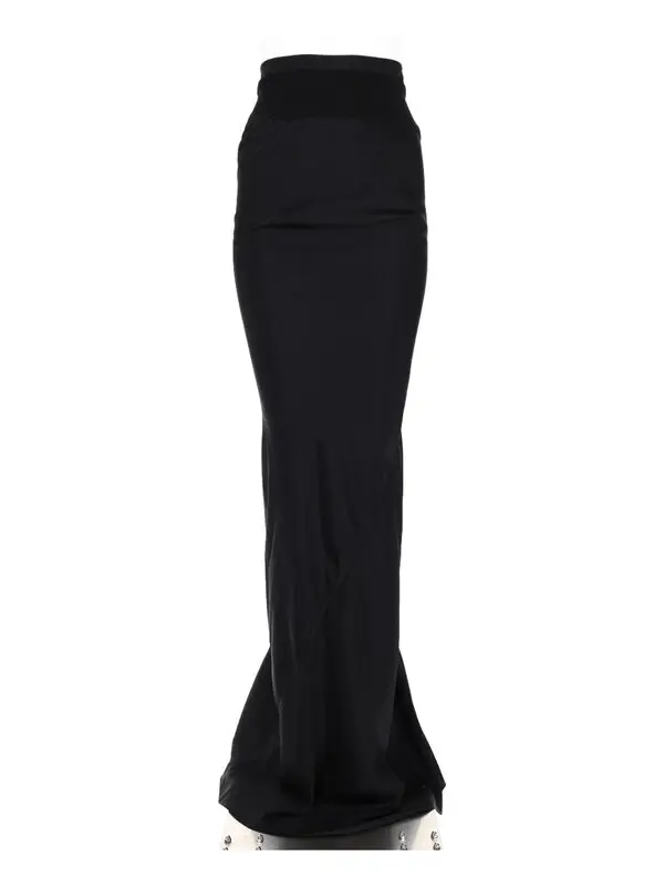 Rick Owens Ribbed Waist Maxi Skirt - Black
