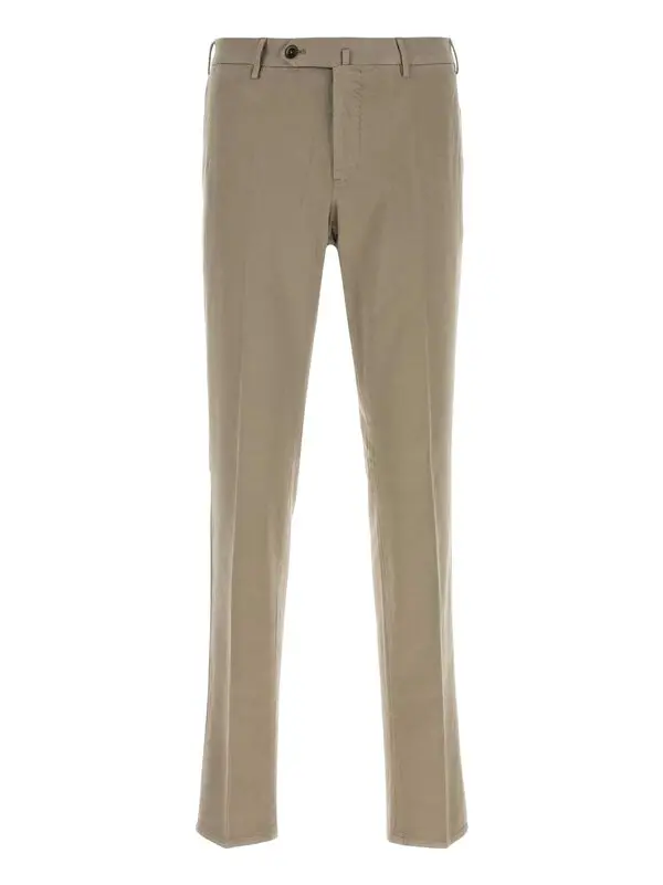PT TORINO Stretch Cotton-cashmere Blend Trousers - Grey