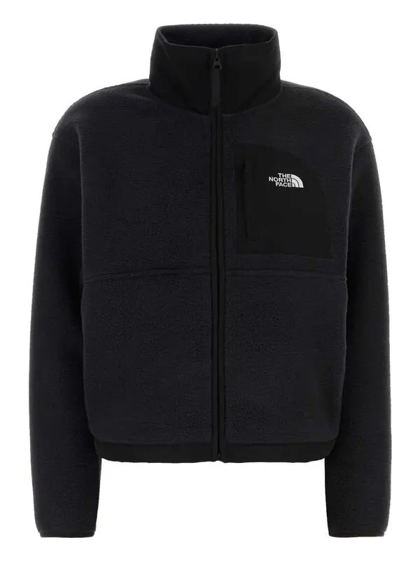 The North Face Zip Jacket In 100% Polyester - Black
