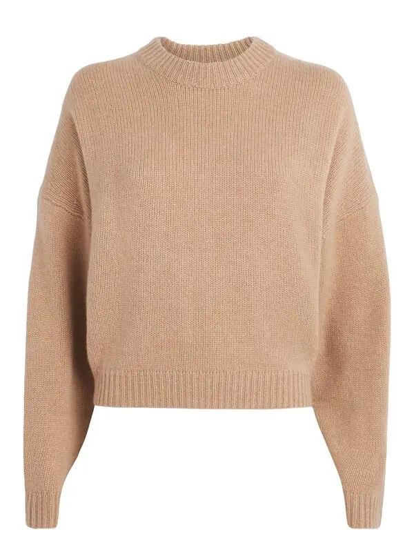 Le Kasha Organic Cashmere Crew Neck Sweater - Beige